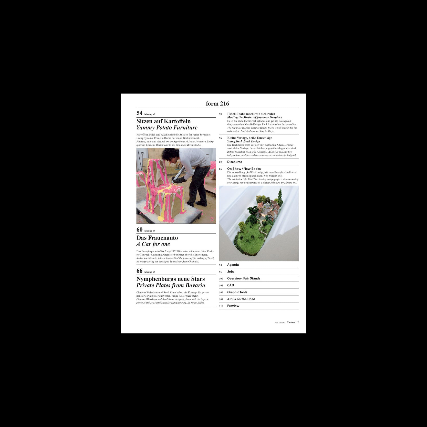 form 216 – Alle Zeichen auf Grün! / The green Issue – form Design Magazine